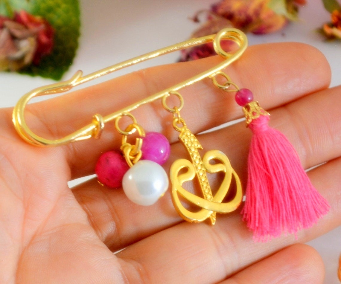 Muslim Baby Boy Pin, Arabic Infant Pin, Calligraphy Dress Needle ...