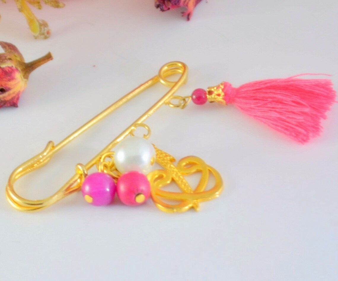 Muslim Baby Boy Pin, Arabic Infant Pin, Calligraphy Dress Needle ...