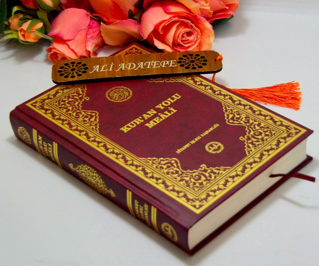 Turkish Arabic Translation Quran, Wedding Gift for Turkish Couple, Red ...