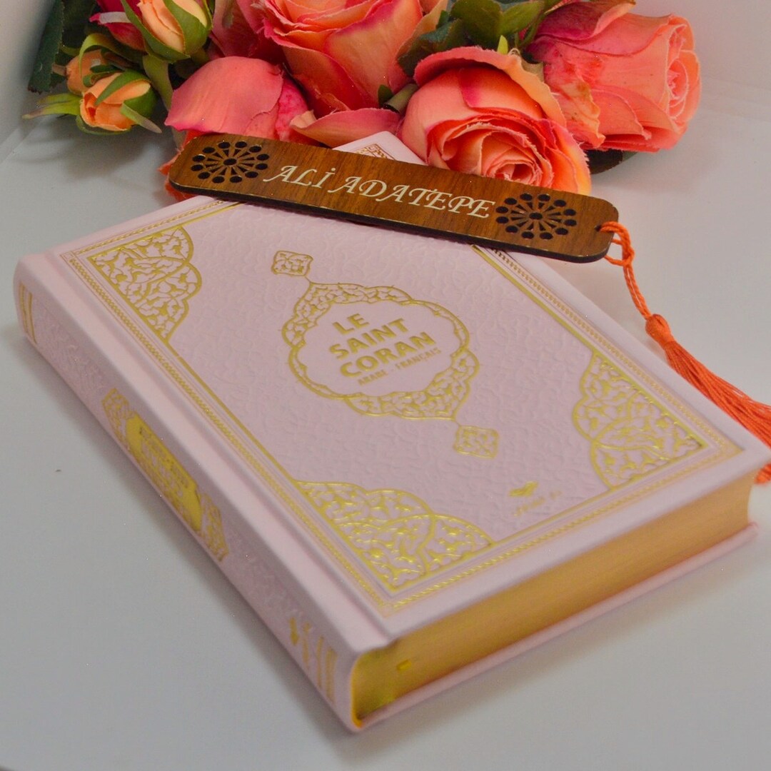 Pink FRENCH ARABIC QURAN, Baby Shower Gift Muslim Mother, France Muslim ...