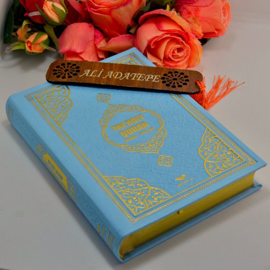 ENGLISH Arabic TRANSLATE QURAN, Religious Gift to Muslim Boy, Blue ...