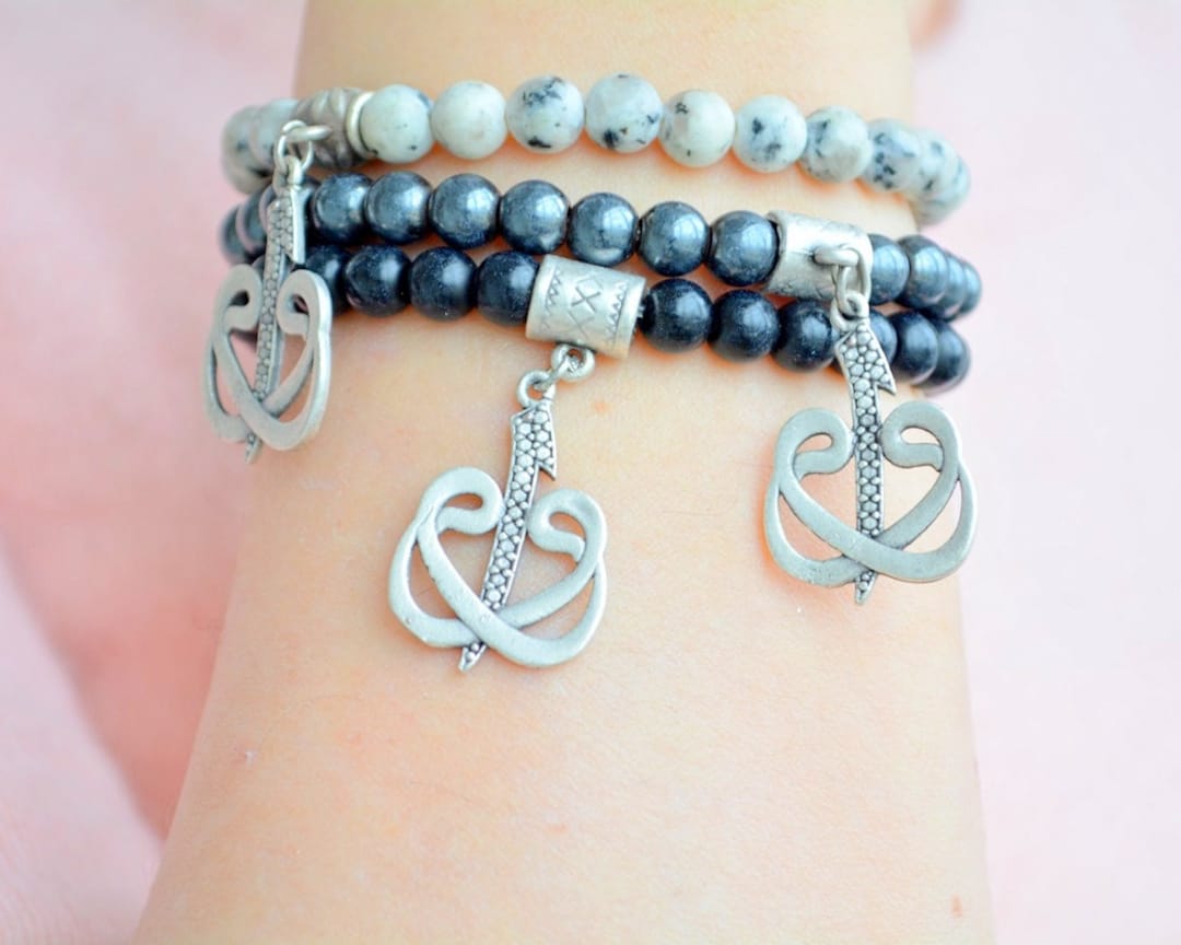 ARABIC LETTER BRACELET, Hateem Gift to Student, Double Waw, Silver ...