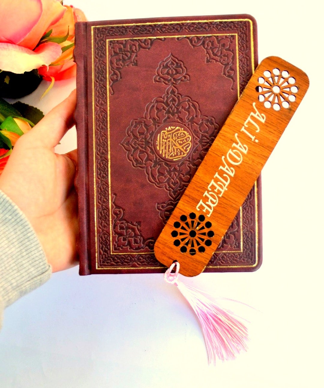 Maroon Small Arabic Quran, Birthday Woman Gift, Garnet Burgundy Mini Easy Read Carry Pocket ...