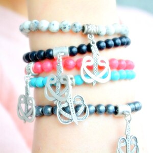 ARABIC LETTER BRACELET, Hateem Gift to Student, Double Waw, Silver ...