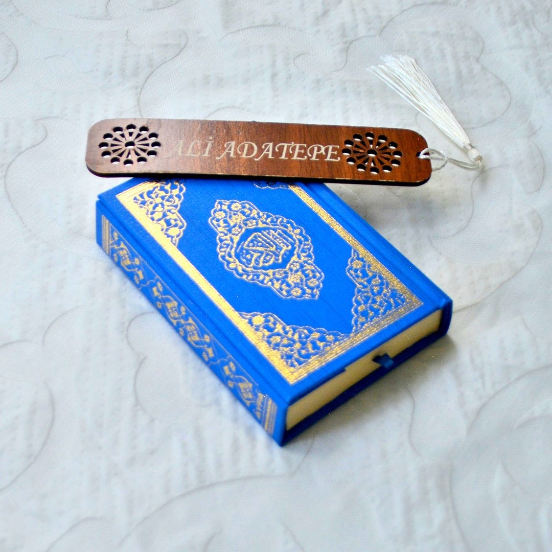 Navy Blue Mini Size Custom Arabic Quran Book/ Baby Boy Shower Gift for ...