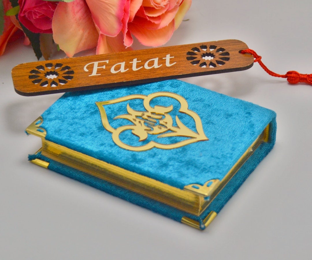 Navy Small Quran Book/ New House Gift for Muslim Dad/ Wood Hand Crafted ...