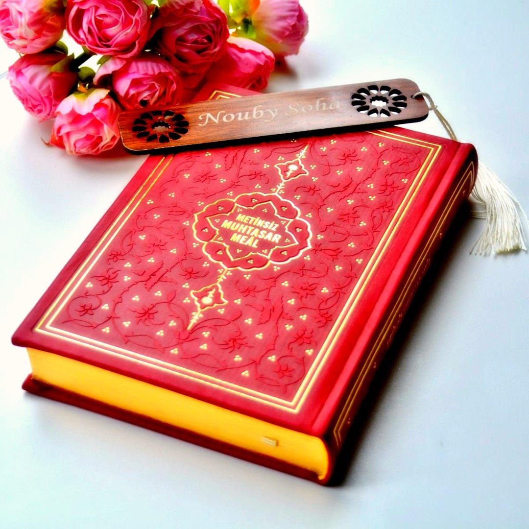 Turkish Translation Holy Quran, Wedding Gift for Turkish Bride, Red ...