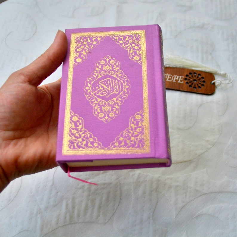 Navy Blue Mini Size Custom Arabic Quran Book/ Baby Boy Shower Gift for ...