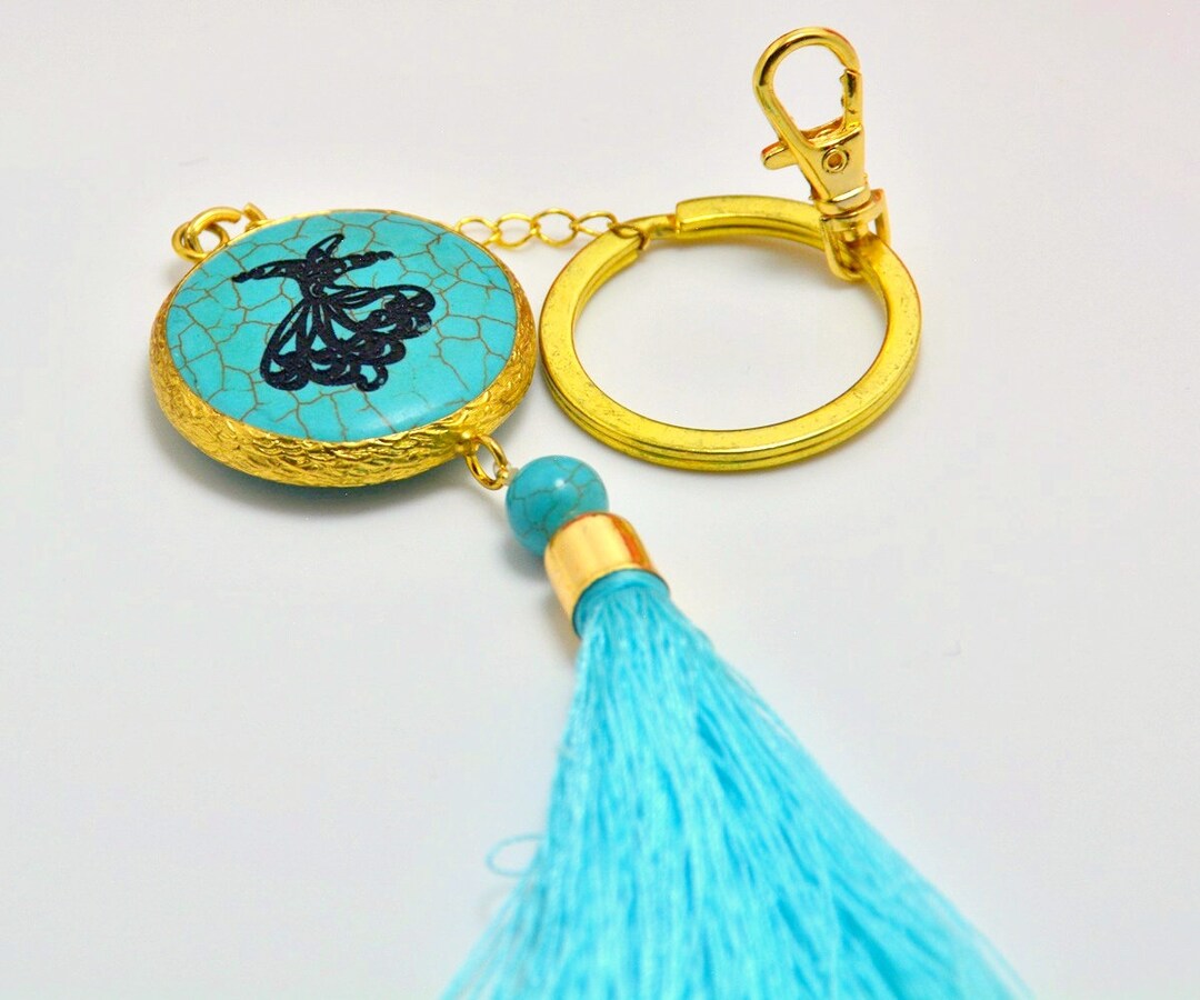 Whirling Darvish CUSTOM Golden KEYHOLDER, New Home Gift for Sufi Family ...