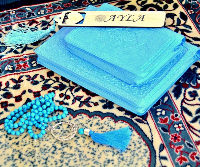 Navy Religious Pray Mat, Personalized High Quality Velvet Prayer Carpet ...