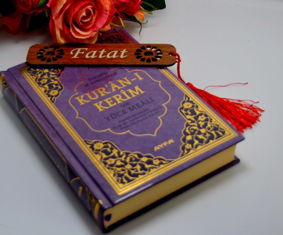 Purple Turkish Arabic Translate Quran Book, Eid Gift for Turkish Bride ...