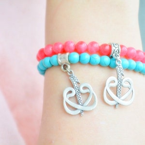 ARABIC LETTER BRACELET, Hateem Gift to Student, Double Waw, Silver ...