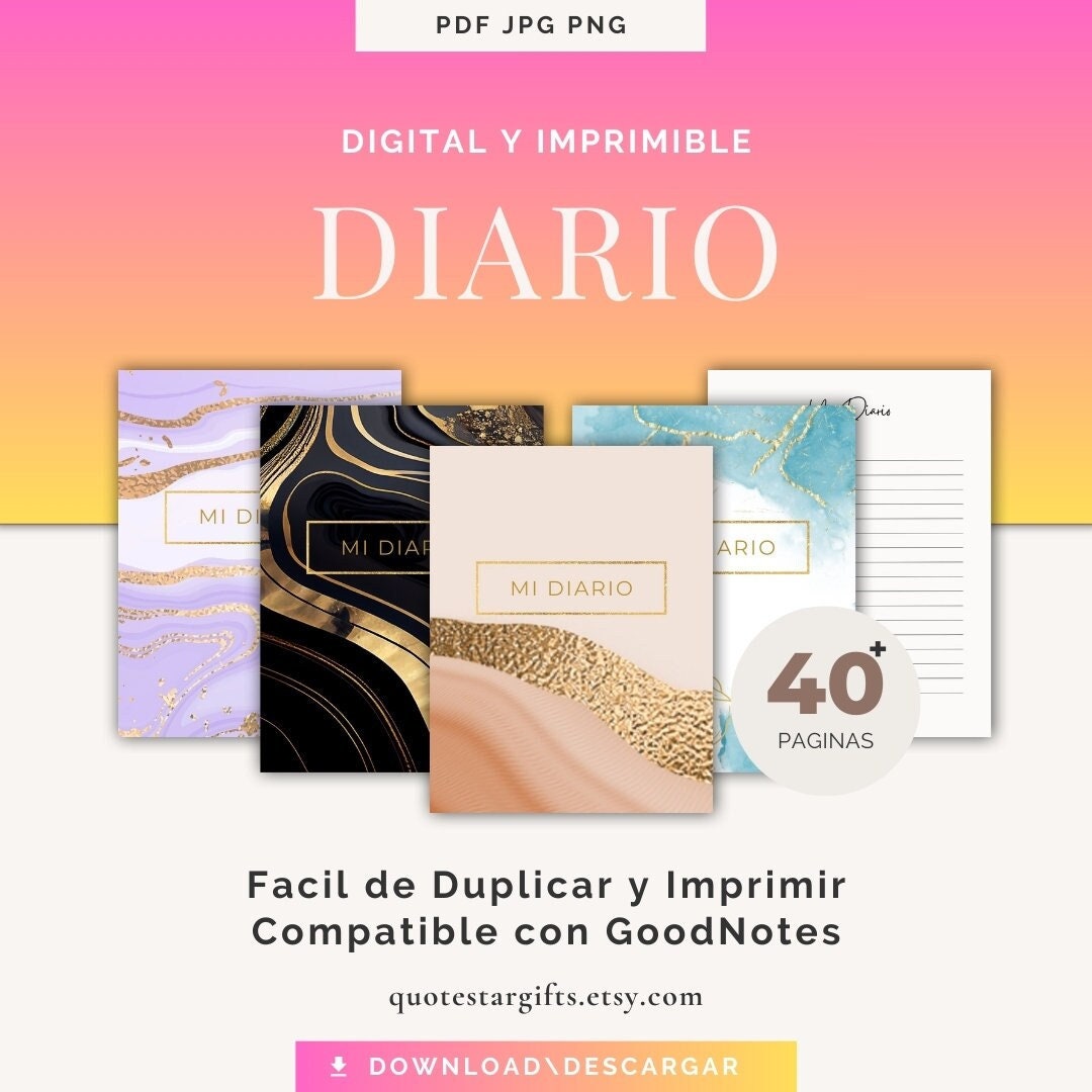 Diario Imprimible Printable Spanish Gratitude Diary Gratitud Spanish ...