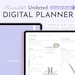 Soft Pink Undated Digital Planner Minimalist, Cute Kawaii Dated ...