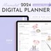Soft Pink Undated Digital Planner Minimalist, Cute Kawaii Dated ...