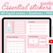Soft Pink Undated Digital Planner Minimalist, Cute Kawaii Dated ...