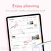 Soft Pink Undated Digital Planner Minimalist, Cute Kawaii Dated ...