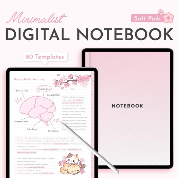 Aesthetic Pink Notebook - Etsy