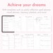 Soft Pink Undated Digital Planner Minimalist, Cute Kawaii Dated ...