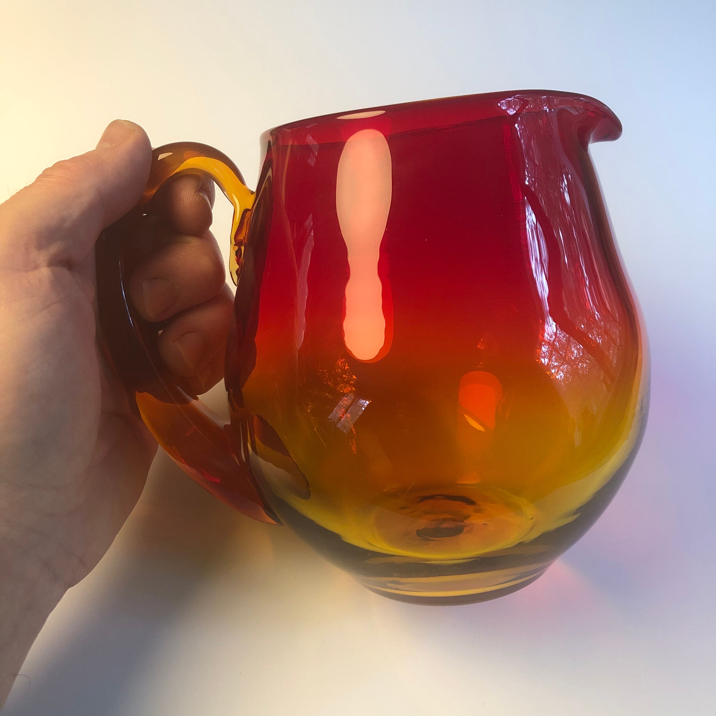 Blenko Glass Pitcher - Etsy