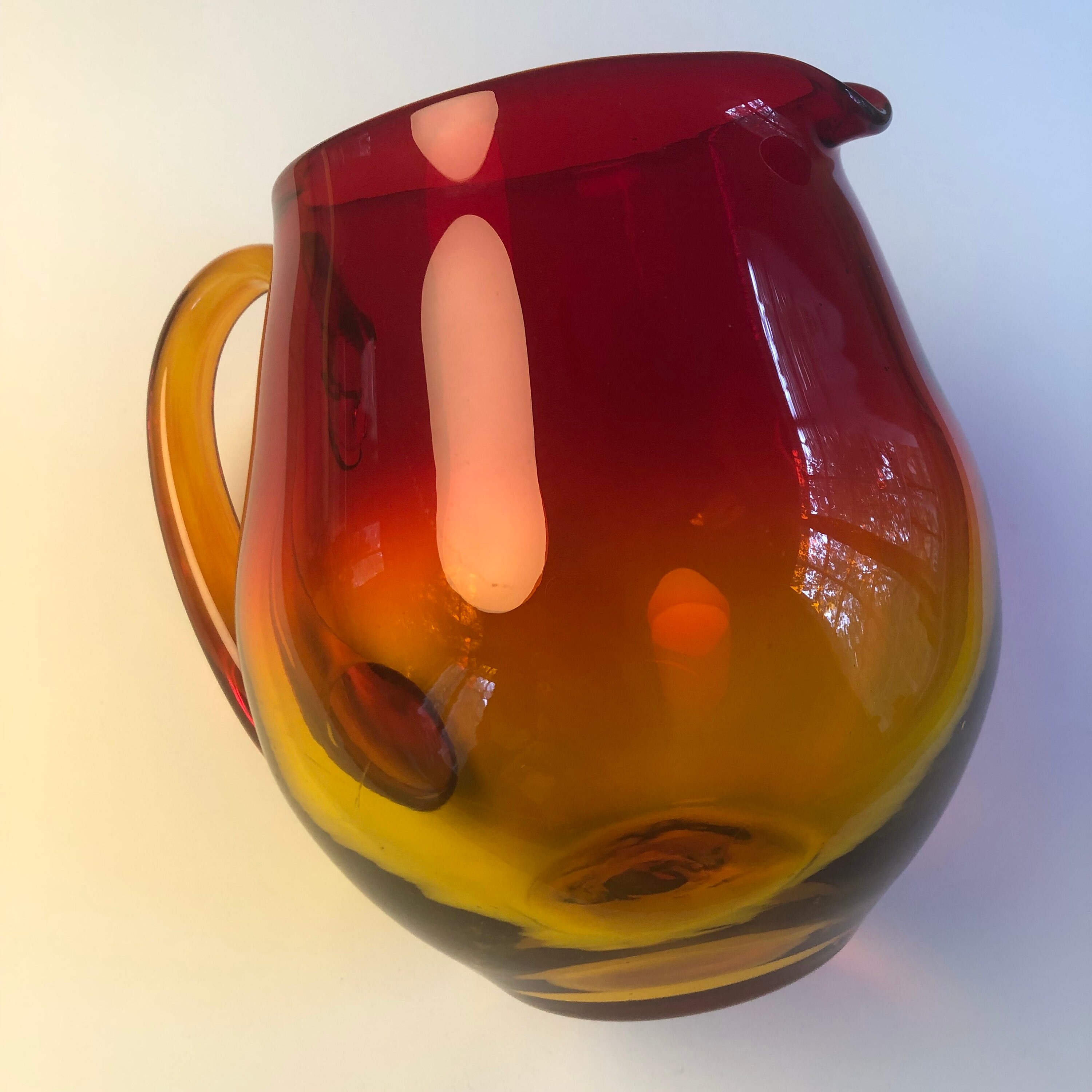 Blenko Glass Pitcher - Etsy