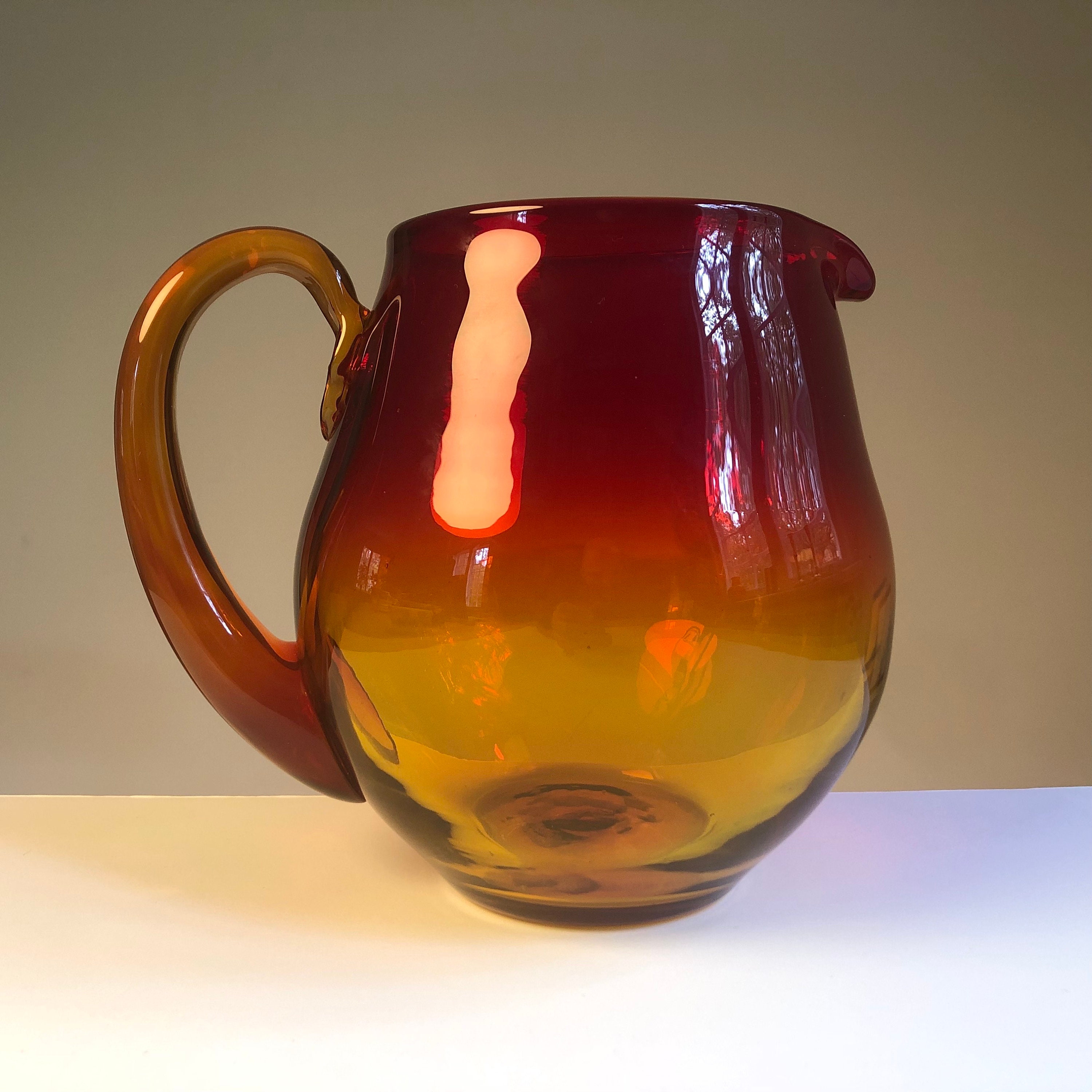 Blenko Glass Pitcher - Etsy