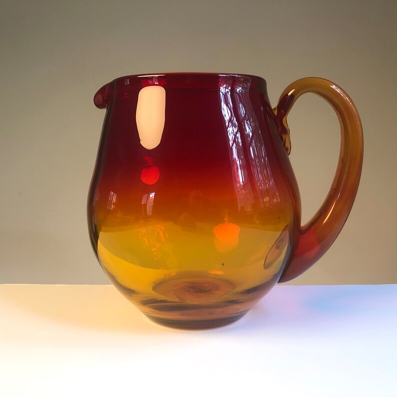 Blenko Glass Pitcher - Etsy