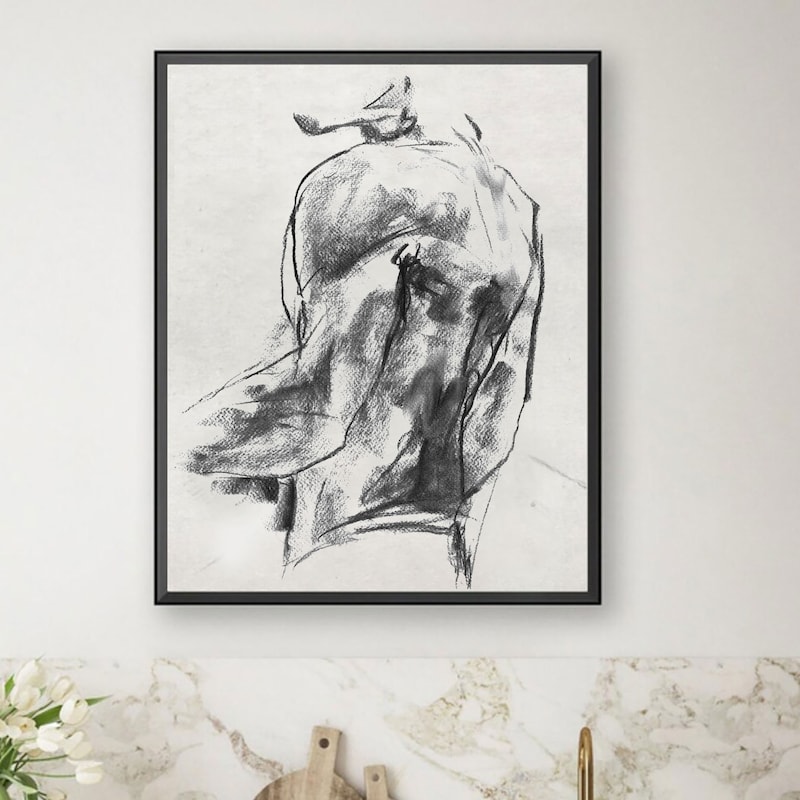 Male Nude Sketch Etsy