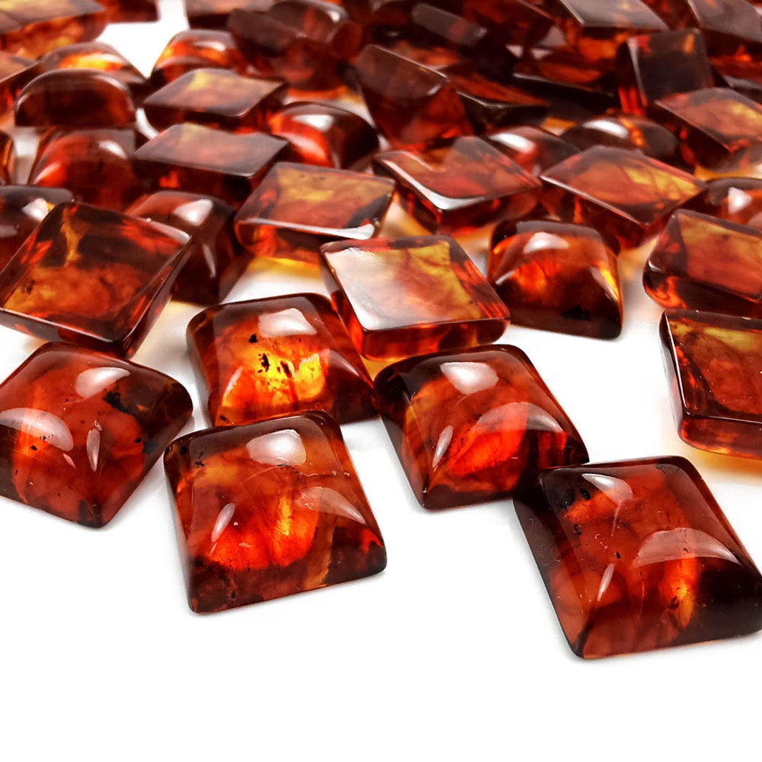 Natural Baltic Amber Cognac Color, Regular Calibrated Square Shape ...
