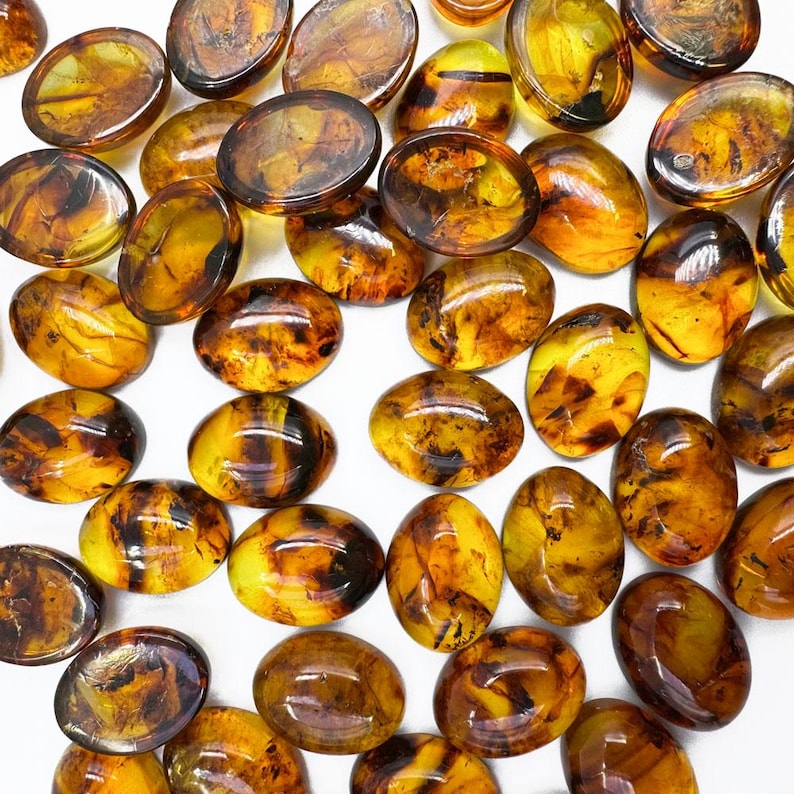 Natural Baltic Amber Cognac Color, Regular Calibrated Round Shape 12x16 ...