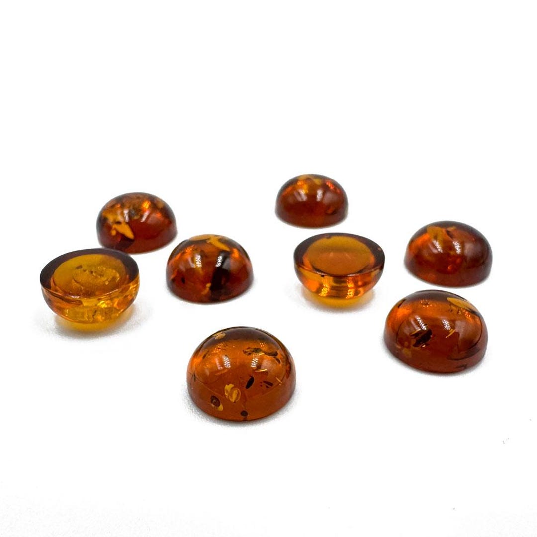 Natural Baltic Amber Cognac Color, Regular Calibrated Round Shape 7 - 8 ...