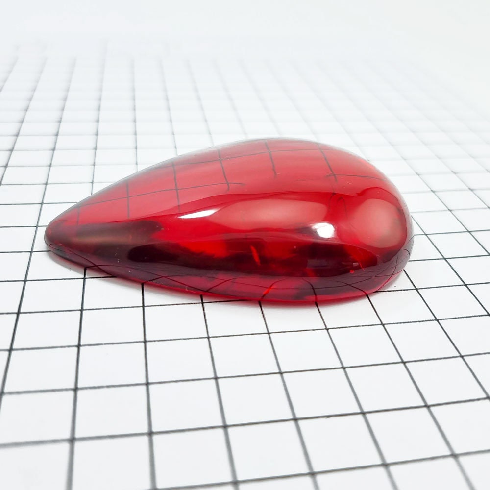 Natural Amber Red Color Drop Free Shape Flat Bottom - Etsy