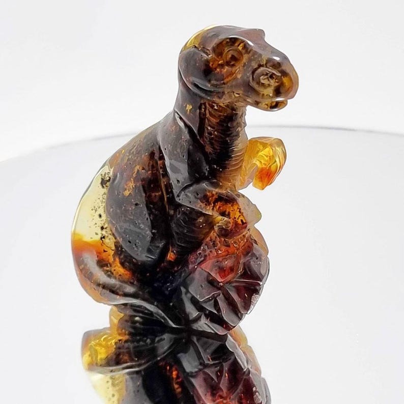 Natural Baltic Amber Carved Dinosaurs Fossil Color, Amber Figurine. - Etsy