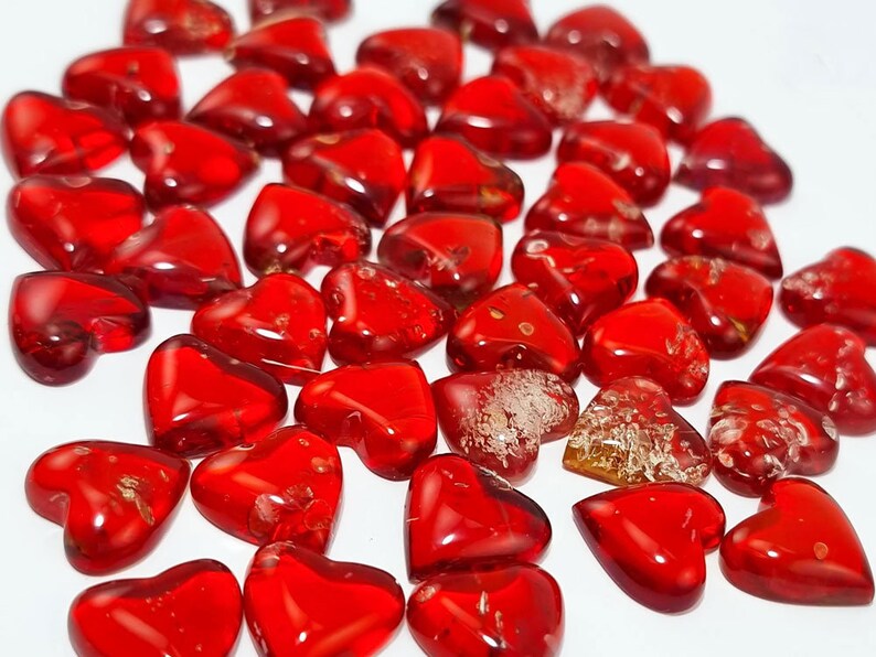 Natural Amber Red Color, Free Heart Shape Flat Bottom Cabochons ...