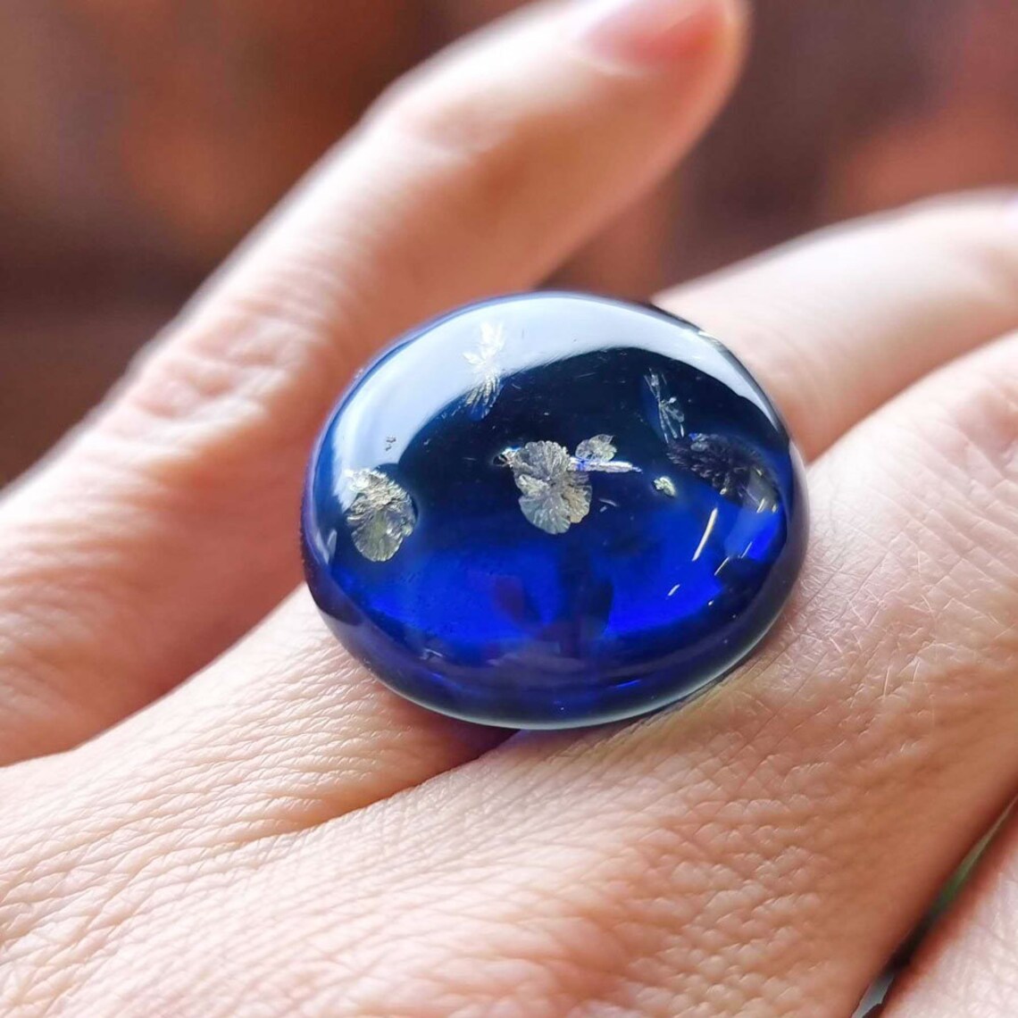 Natural Amber Blue Bottom Color, Regular Calibrated Round Shape 25 Mm ...
