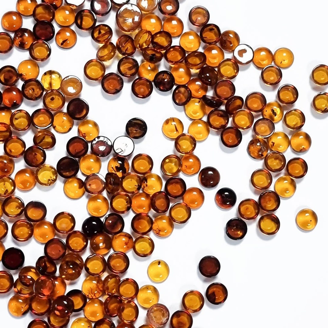 Natural Baltic Amber Cognac Color, Regular Calibrated Round Shape 5 - 6 ...