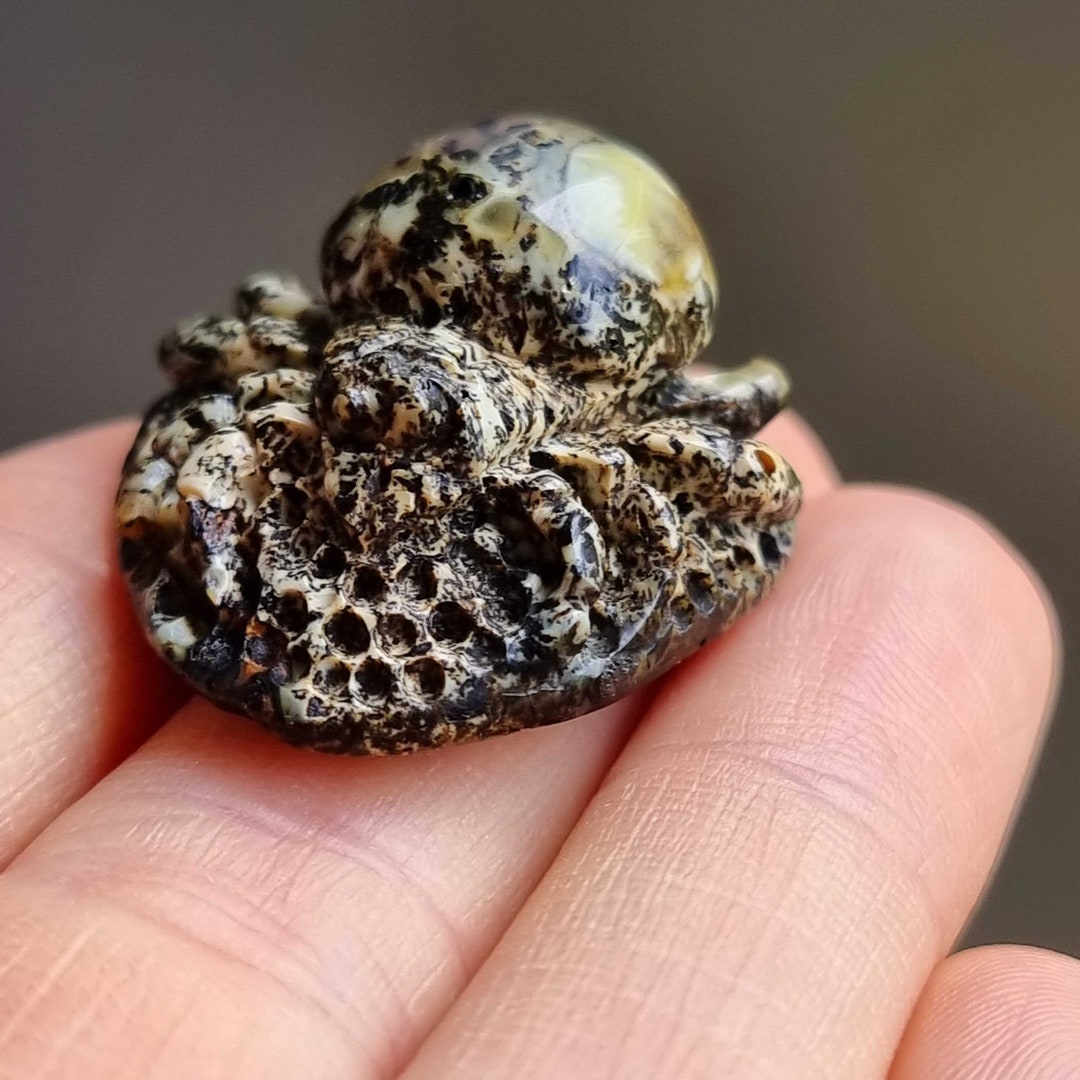 Natural Baltic Amber Carved Spider Butterscotch Fossil Color, Free ...