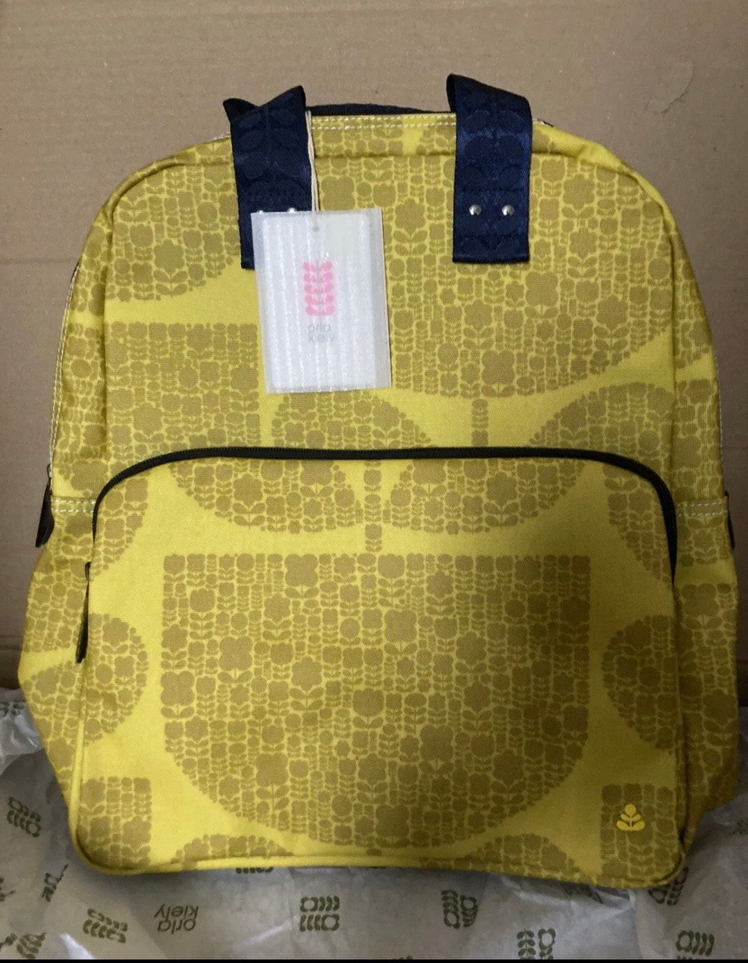 Orla Kiely Rare Vintage Yellow Lotta Block Garden Sunflower Backpack ...