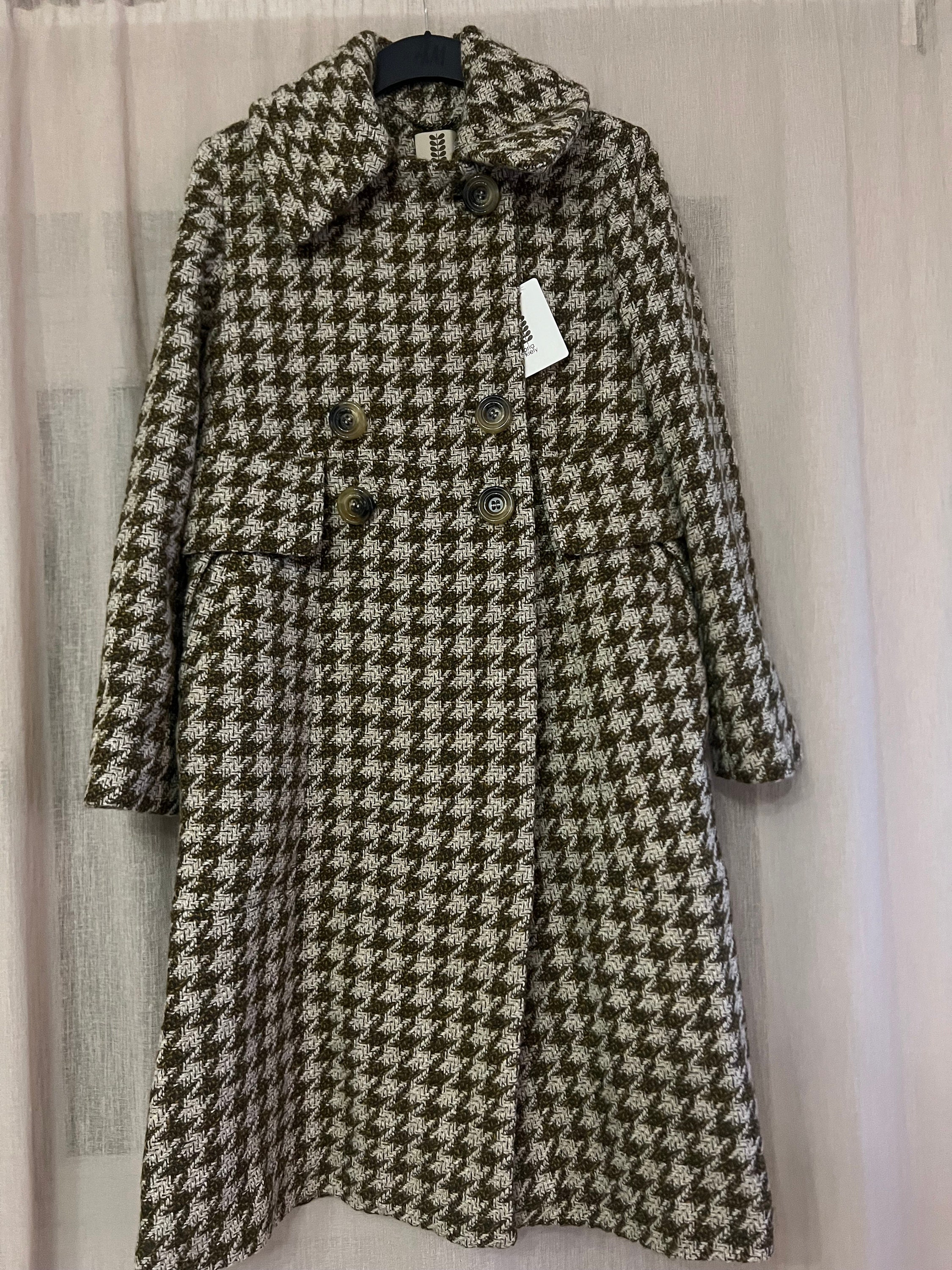 Orla Kiely Rare Vintage Italian Wool Georgina Brown Beige Parka Coat ...