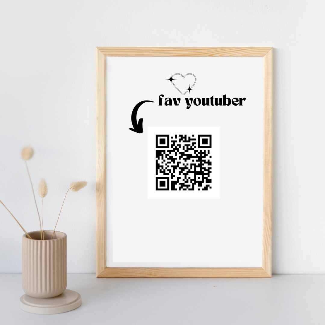 QR Code fav Youtuber Poster Dorm Room Essentials - Etsy
