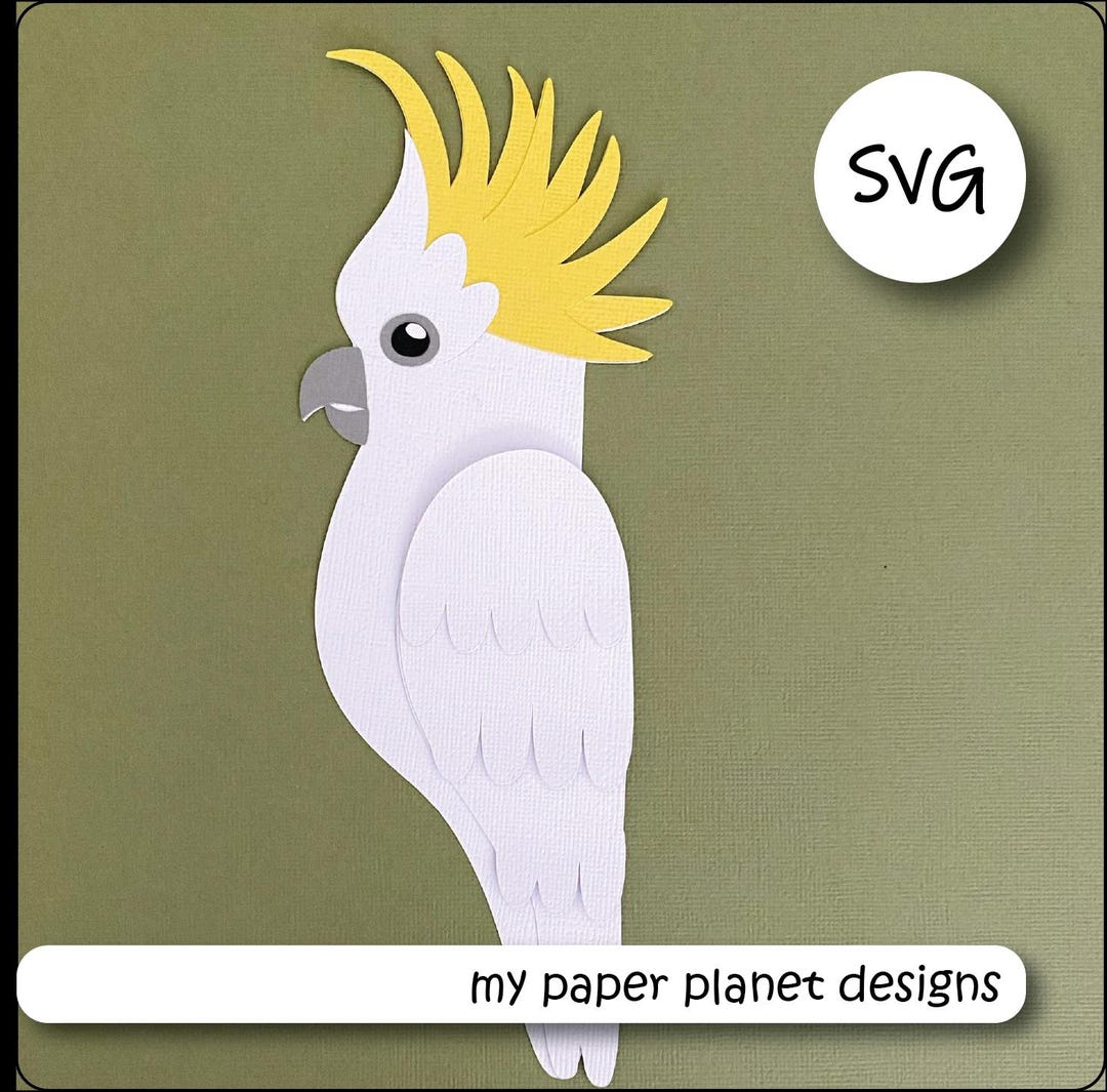 SVG Cockatoo, DIY Digital Layered Cutting Files for Papercraft ...