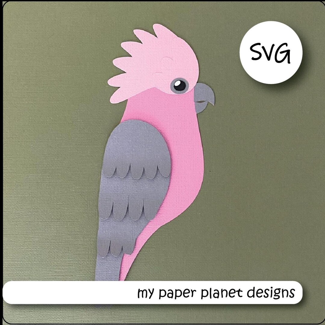 SVG Galah, Pink Cockatoo, DIY Digital Layered Cutting Files for ...