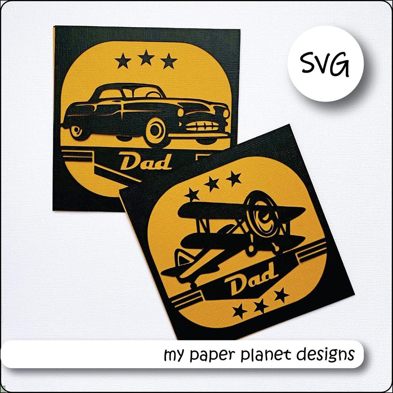 SVG Layered DAD Card Design, DIY Digital Cutting Files for Papercraft ...