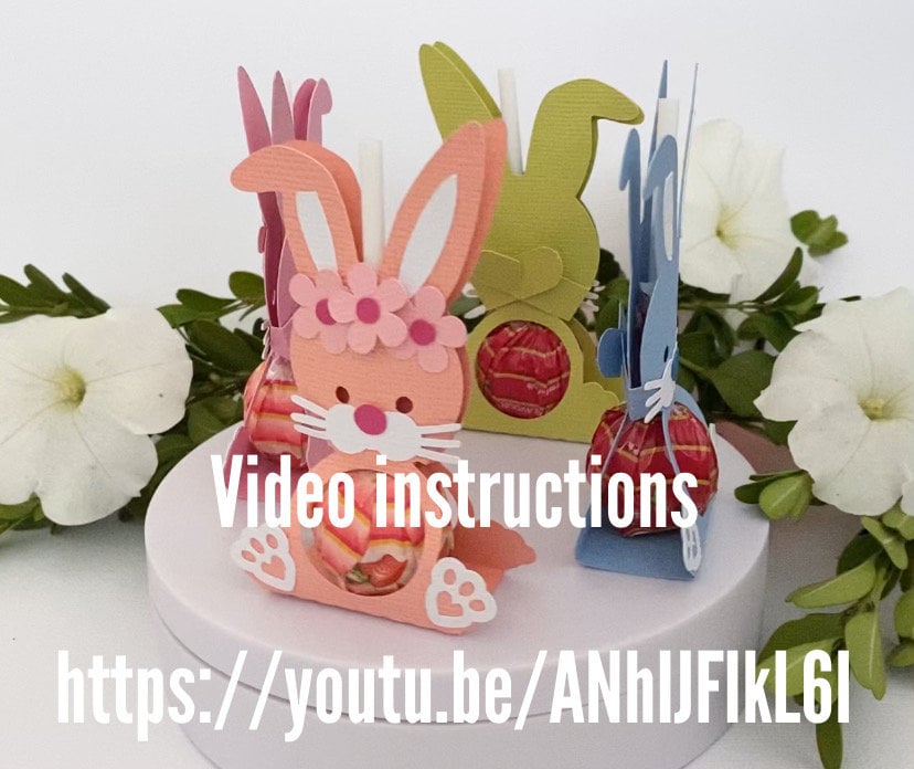 SVG Easter Bunny Lollipop Holder, DIY Digital Layered Cutting Files for ...