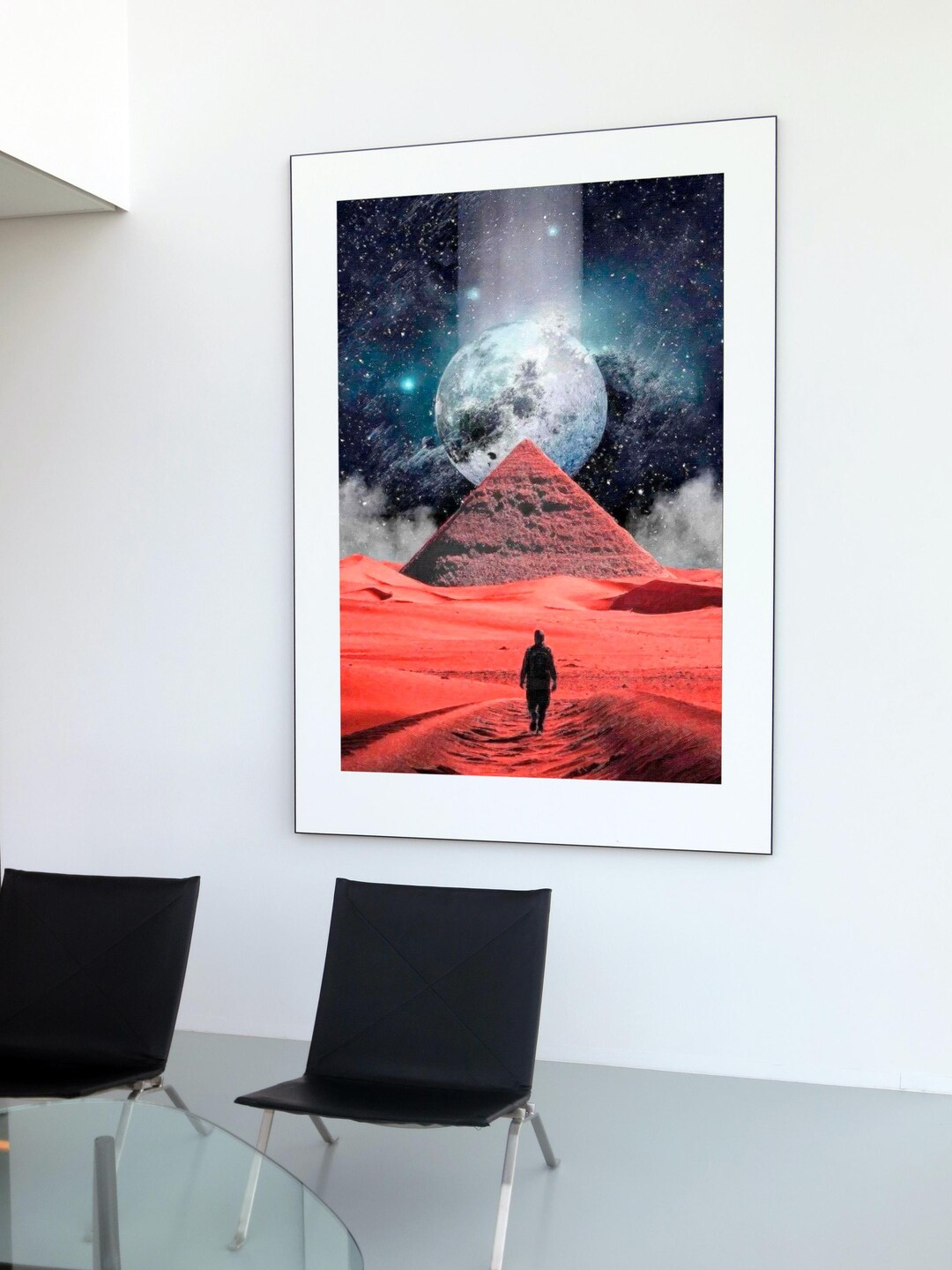 AI Generated Pyramid Universe Print, Galaxy Wall Art (digital Download ...