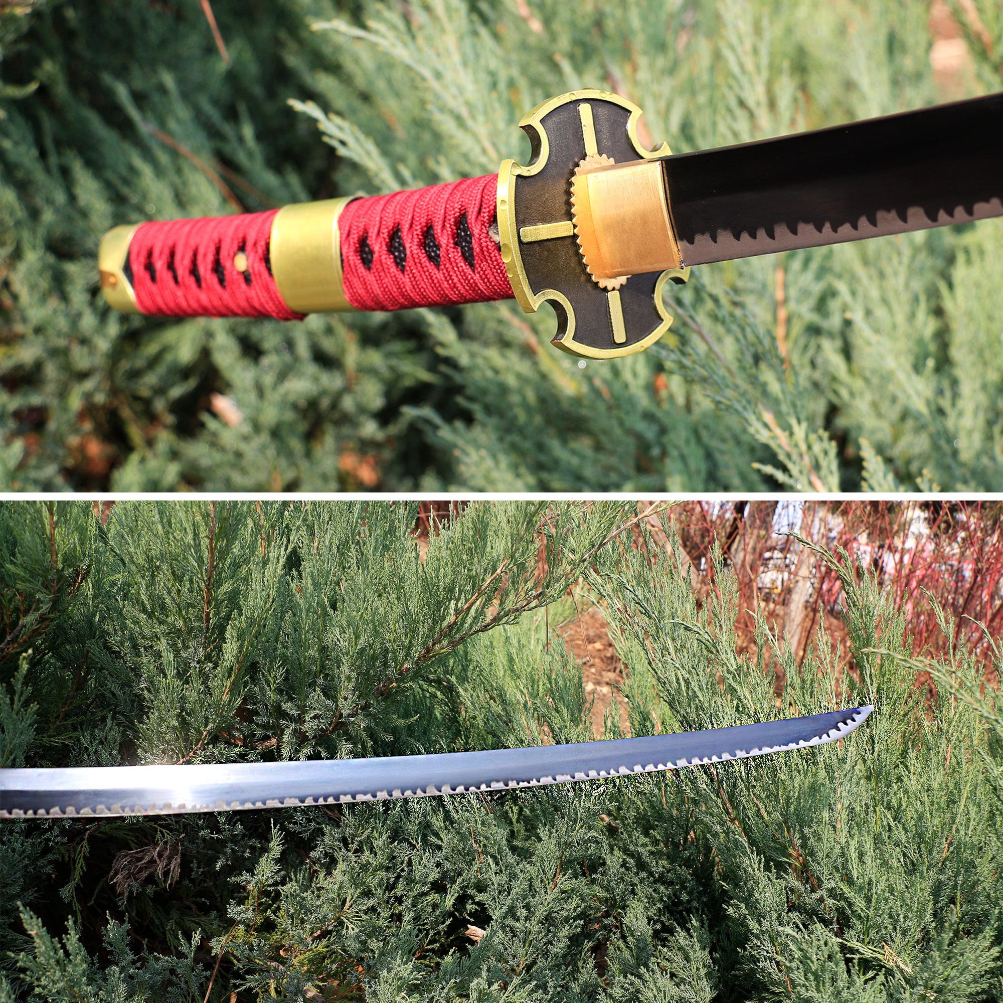 Cosplay One Piece Roronoa Zoro Sword, Anime Katana Sword, Handmade Real ...