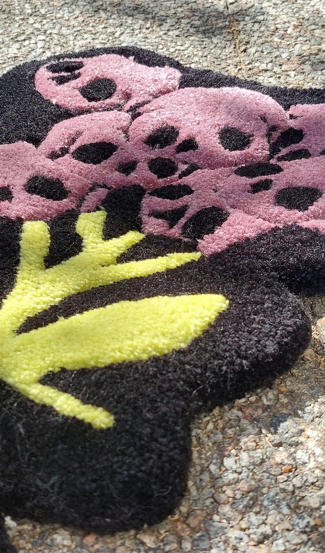 Tufted Purple Bundle of Skeletons Rug, Home Decor Gift, Funny Bedroom ...