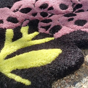 Tufted Purple Bundle of Skeletons Rug, Home Decor Gift, Funny Bedroom ...