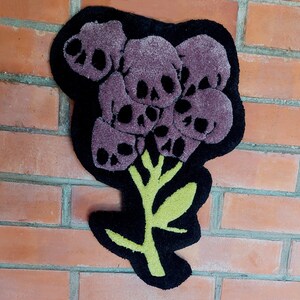 Tufted Purple Bundle of Skeletons Rug, Home Decor Gift, Funny Bedroom ...