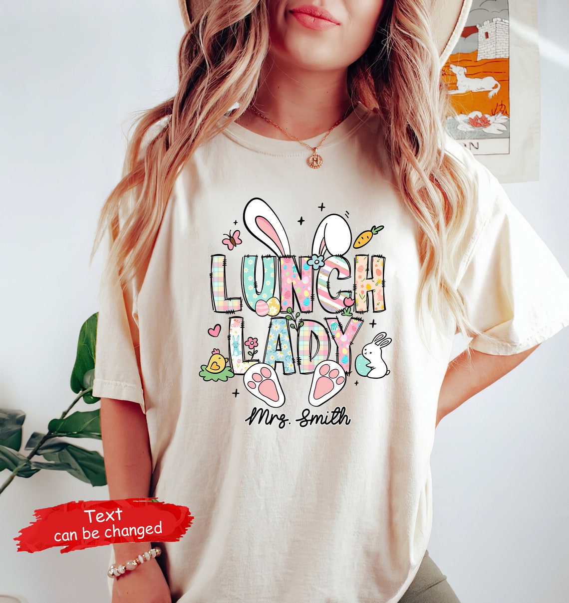 Lunch Lady Easter Shirt, Cafeteria Crew Cotton Tee - Etsy